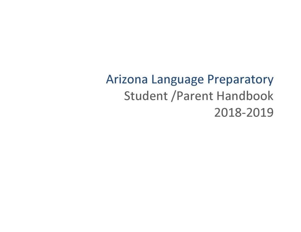 ALP Handbook - Arizona Language Preparatory