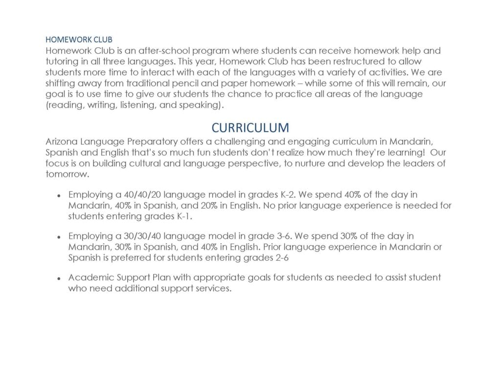 ALP Handbook - Arizona Language Preparatory